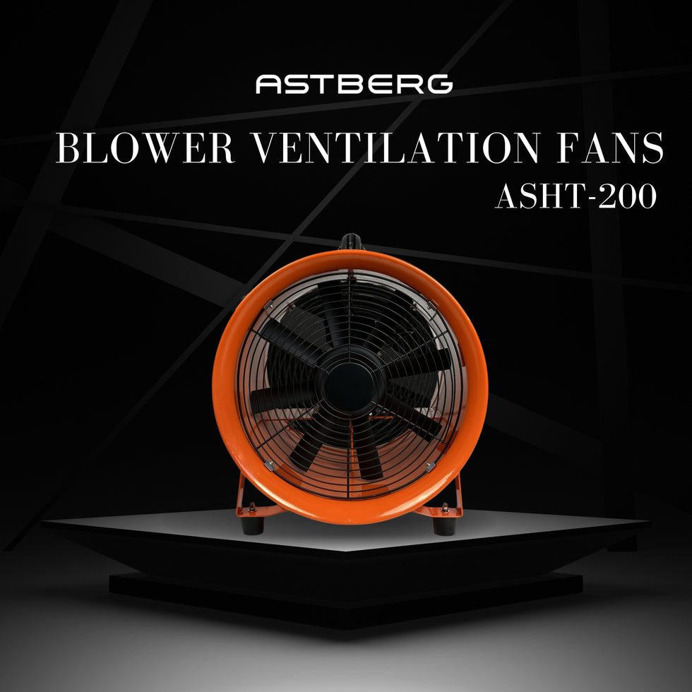 ASTBERG BLOWER DUCT VENTILATION HOSE FAN PORTABLE EXHAUST ASHT-200 ...