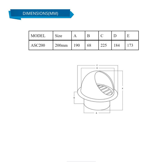 Astberg OUTER STEEL CHIMNEY PIPE COWL WITH MESH VENT CAP COWL COVER ...